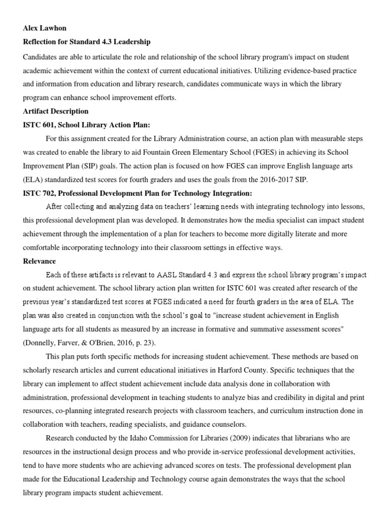 Reflection 4 | Download Free PDF | School Library | Teachers