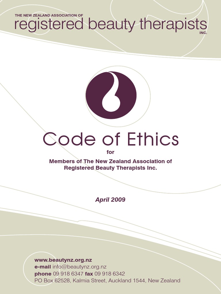 Code of Ethics: Registered Beauty Therapists | PDF | Physician | Massage