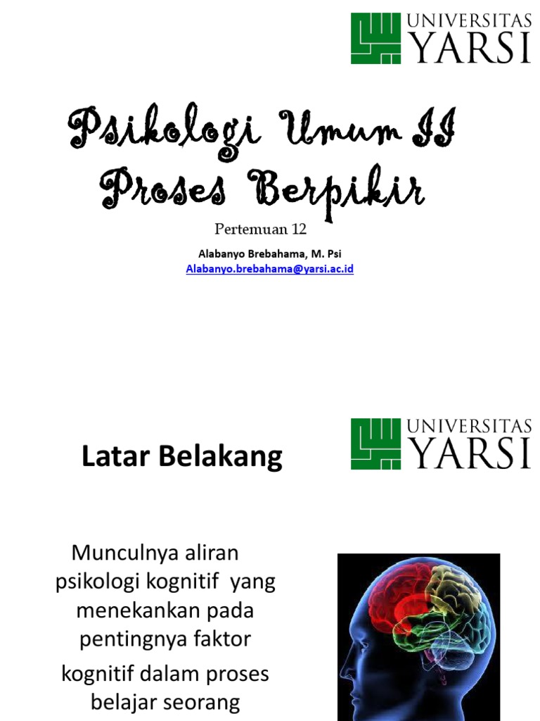 Pertemuan12 Thinking | PDF | Pengembangan Diri