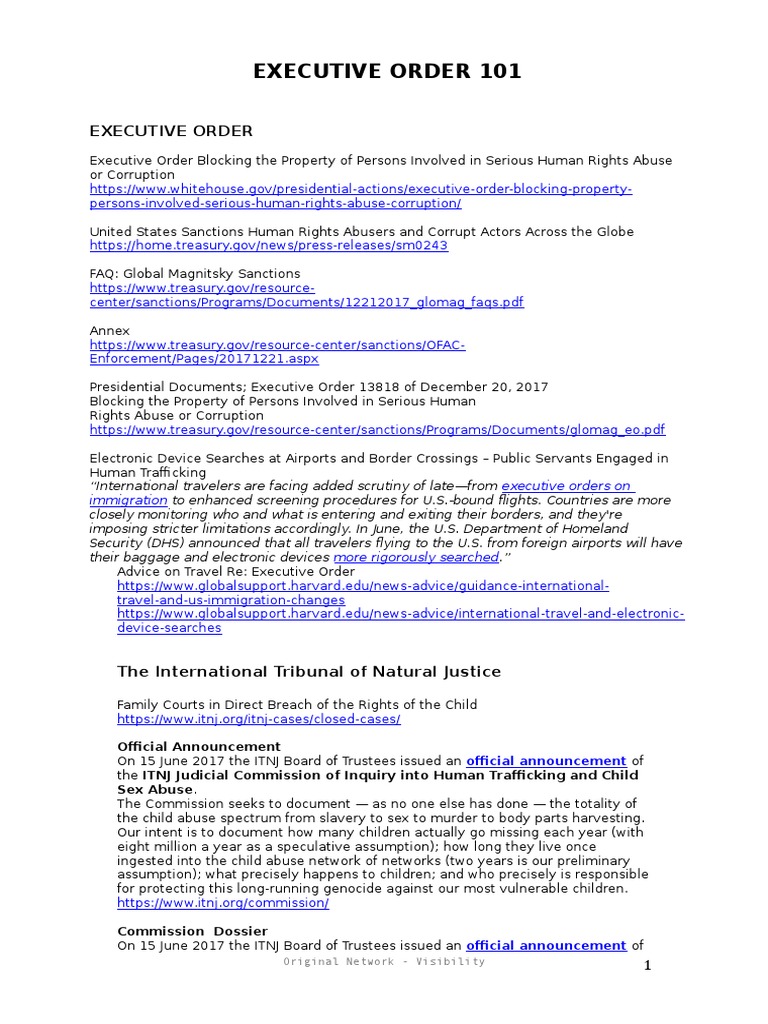 Executive Order 21/12/2017 and The The FISA MEMO | PDF | Federal Bureau Of Investigation ...