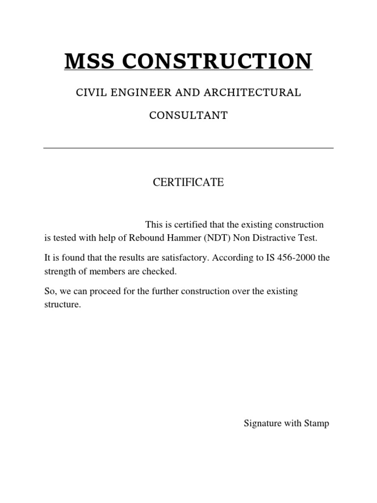 Mss Construction: Civil Engineer and Architectural Consultant | PDF ...