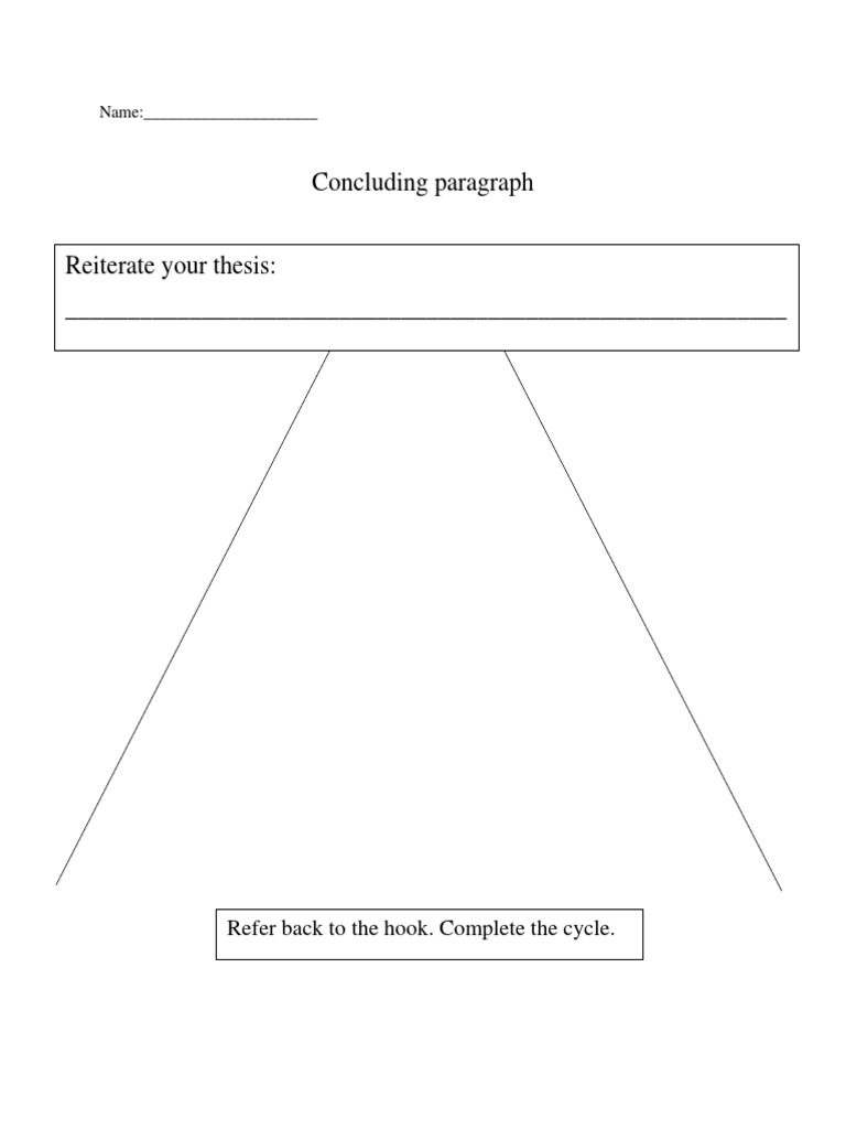Concluding Paragraph Template | PDF | Teaching Methods & Materials ...