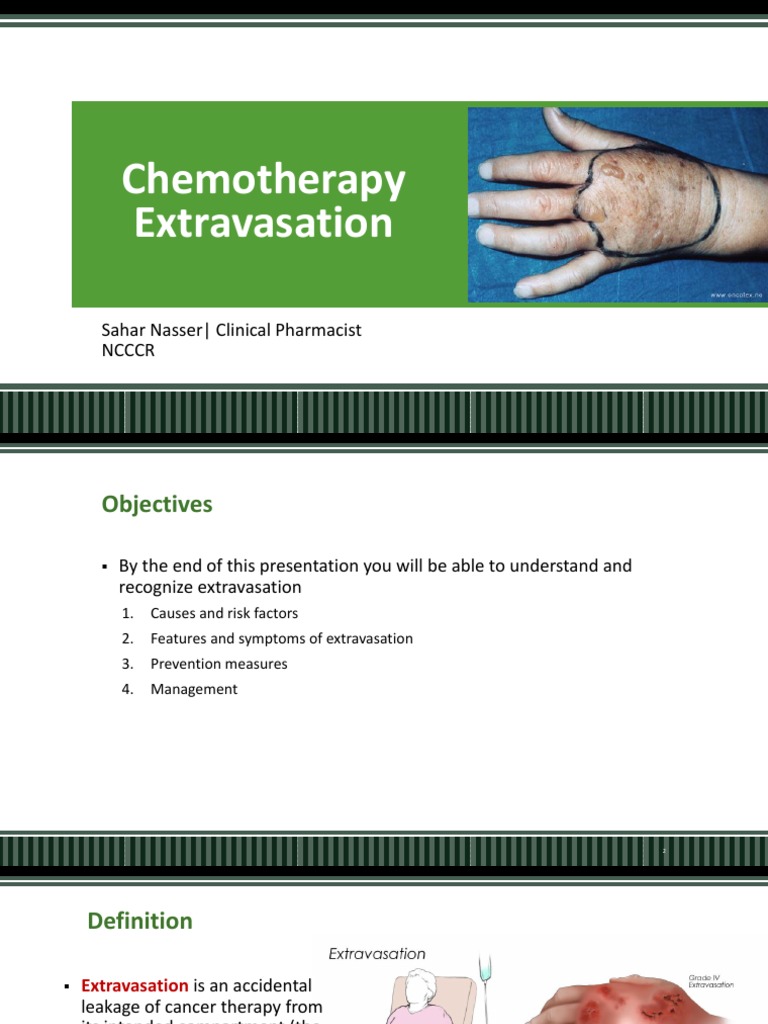 Chemotherapy Extravasation-Min | PDF | Intravenous Therapy | Chemotherapy