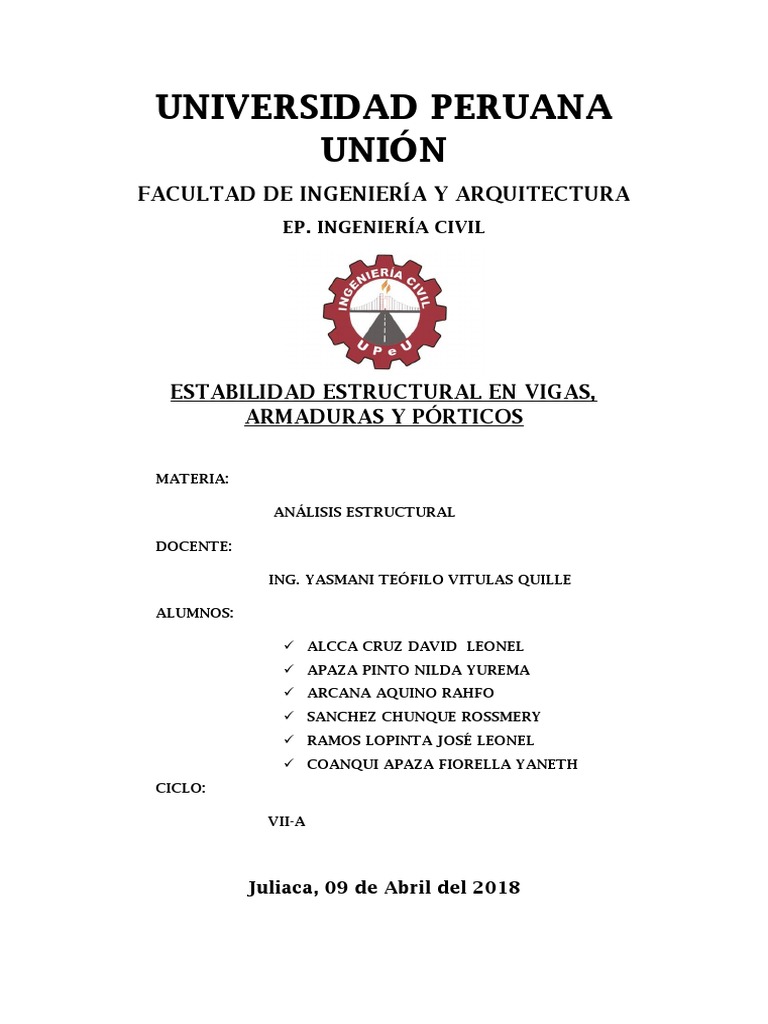 Estabilidad Estructural en Pórticos y Vigas | PDF | Resistencia de ...