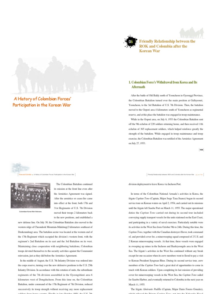 Colombian Forces in the Korean War | PDF | Korean War | South Korea