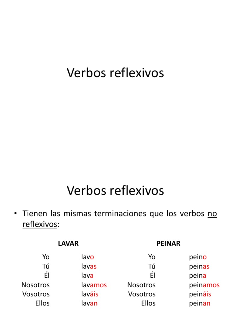 Verbos Reflexivos | PDF | Verbo | Sintaxis