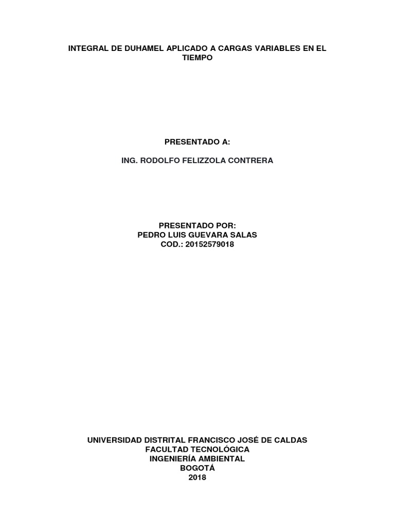 Integral de Duhamel | PDF | Circunvolución | Integral