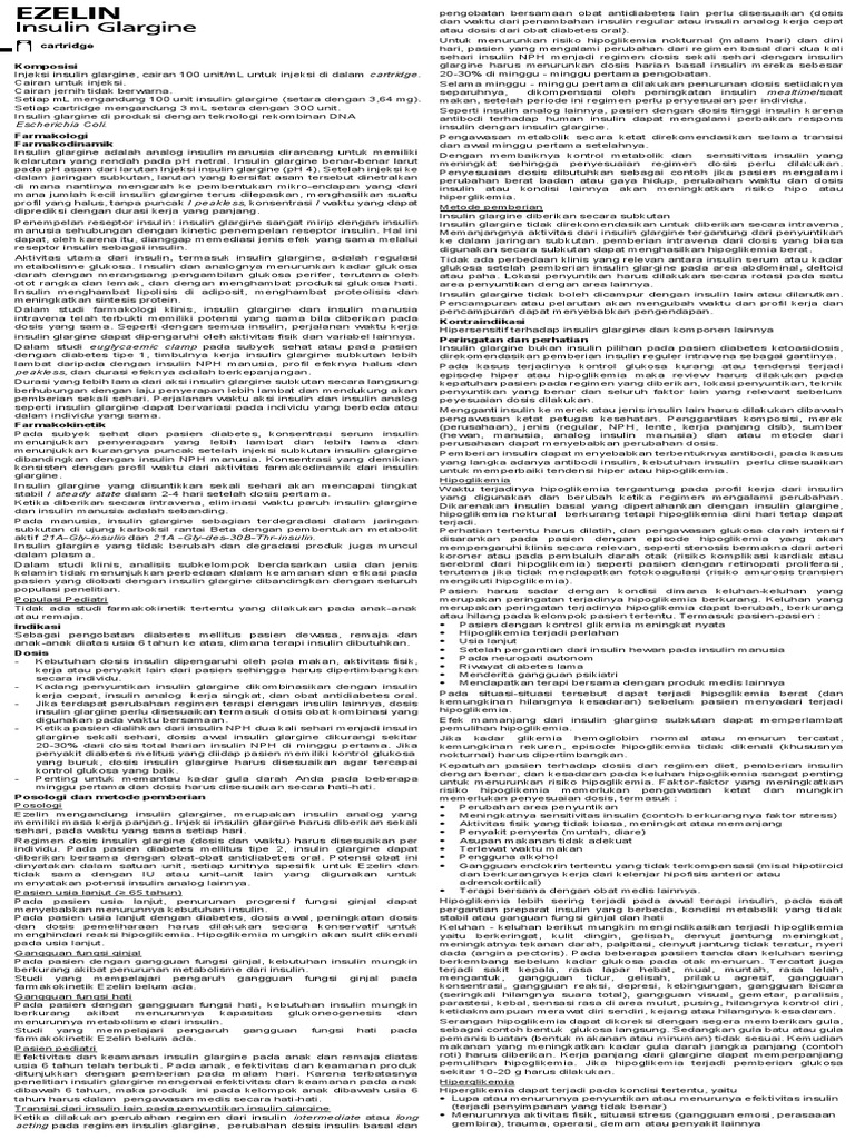 Ezeline (Insulin Glargine) | PDF