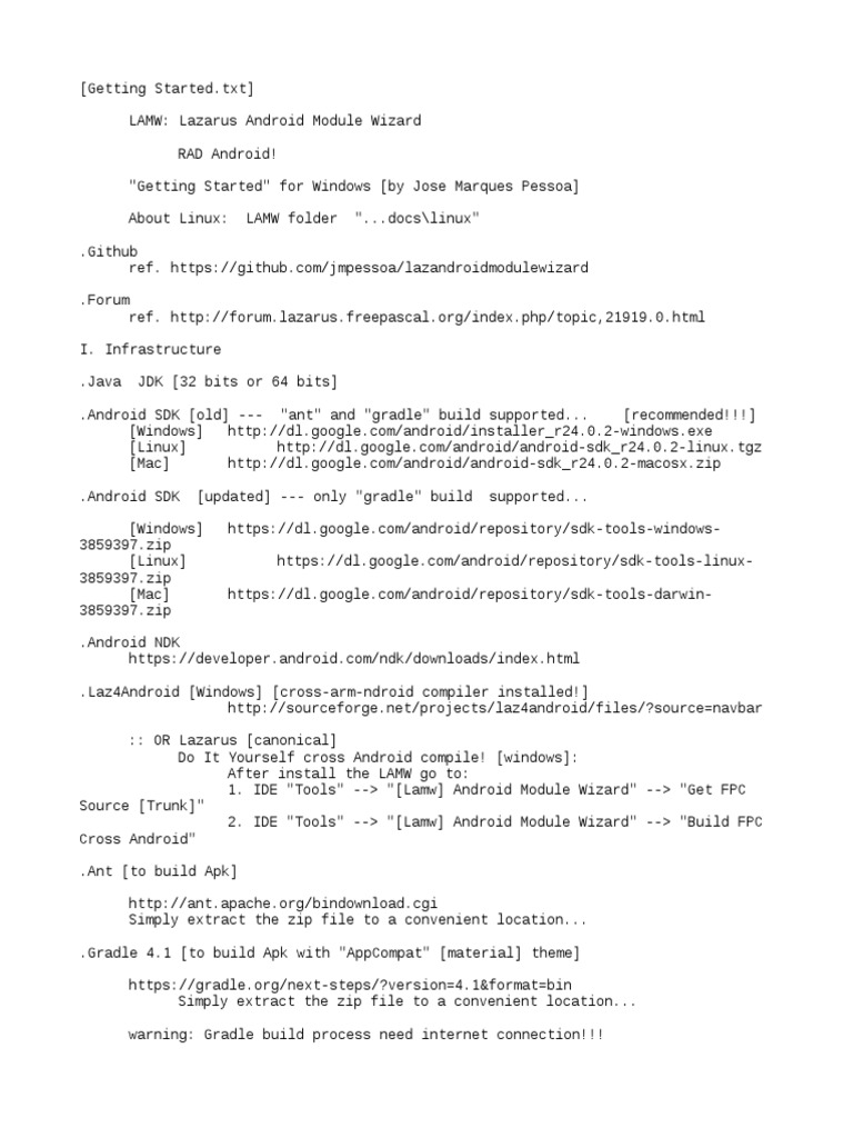 Getting Started with LAMW: Lazarus Android Module Wizard | PDF | Software Development Kit ...