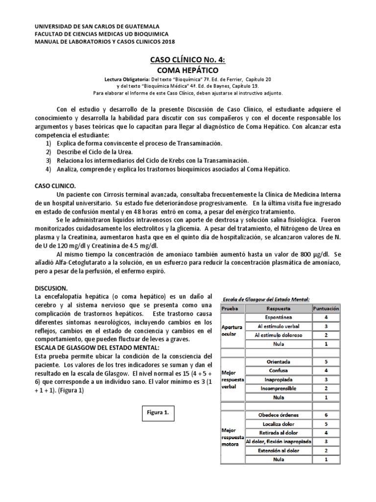 Diagnóstico y manejo del coma hepático | PDF | Transaminasa | Amoníaco