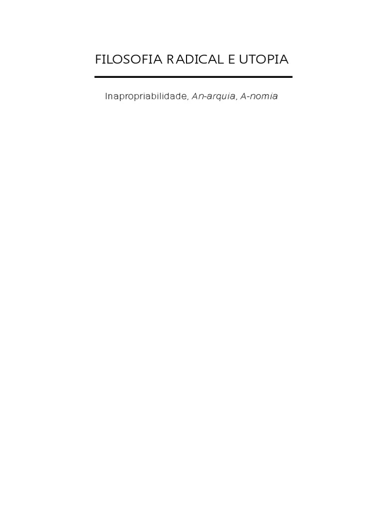 Filosofia Radical e Utopia | Download grátis PDF | Karl Marx | Gravata