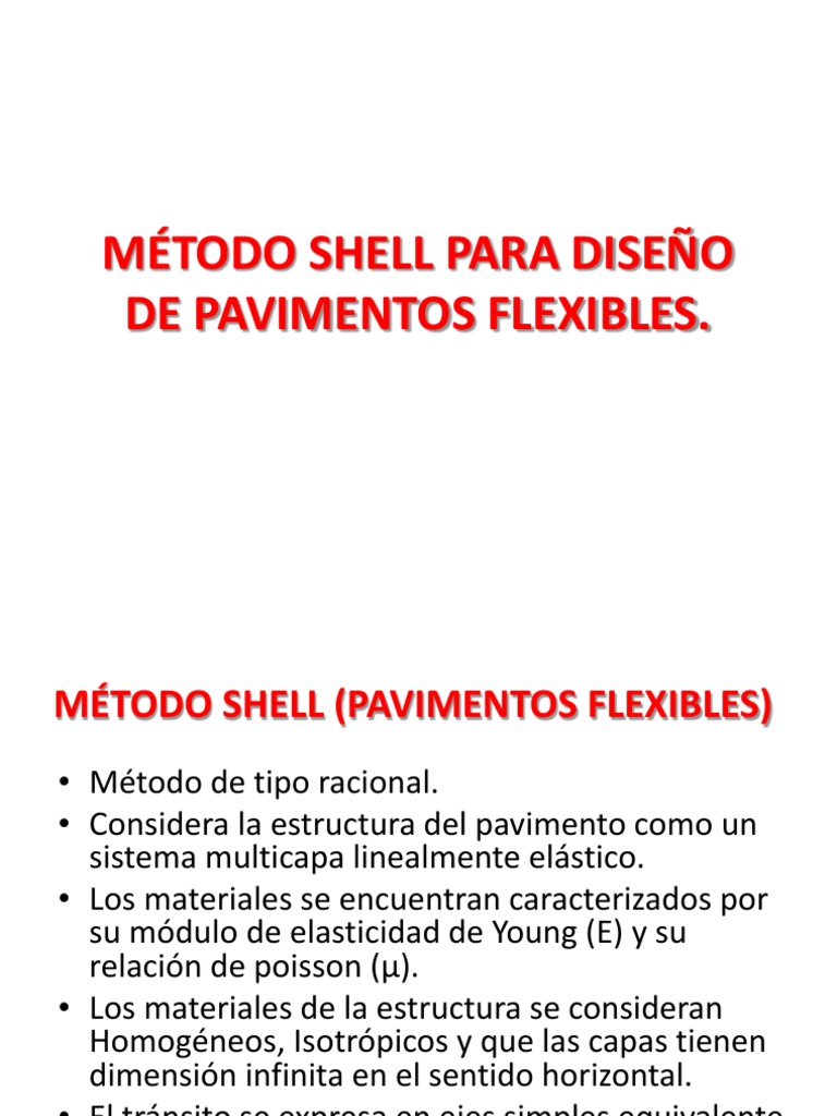 Diapositivas Método SHELL | PDF | Elasticidad (Física) | Fatiga (material)