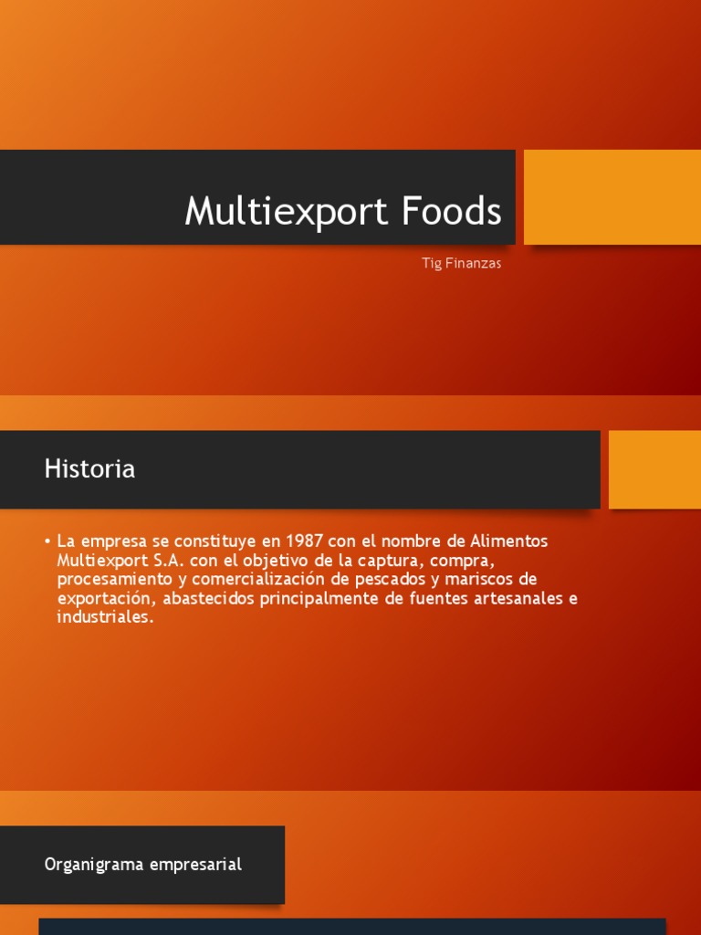 Multiexport Foods | PDF | Calidad (comercial) | Capital de trabajo