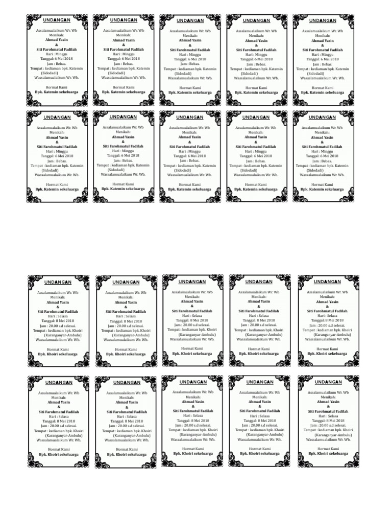 Undangan Rokok | PDF