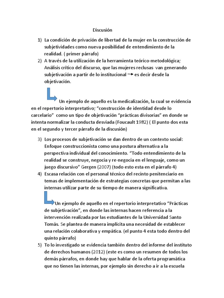 Resumen Discusion de Tesis | PDF