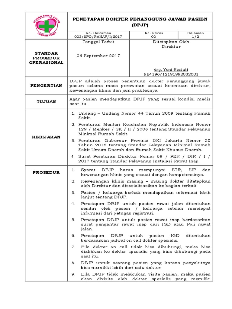 Sop DPJP | PDF
