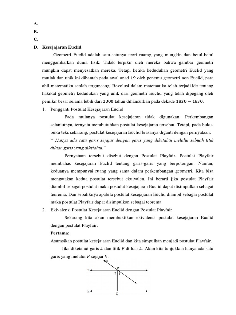 Kesejajaran Euclid | PDF