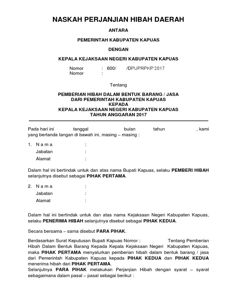 Format Berita Acara (NPHD) | PDF