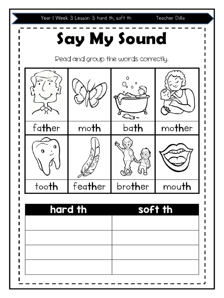 Hard and Soft TH Sounds Worksheet | PDF | Language Arts & Discipline