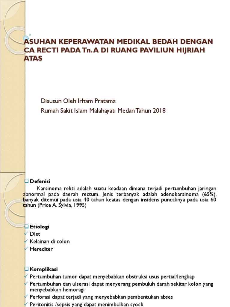 Askep CA Recti PP | PDF