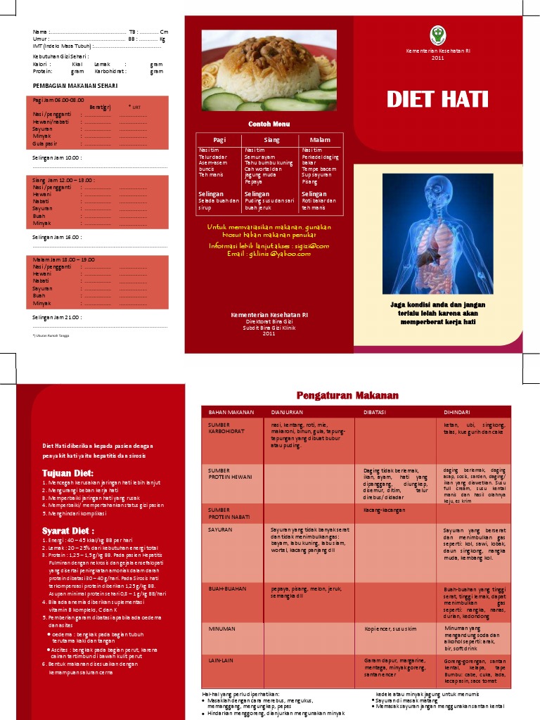 Brosur Diet Hati | PDF