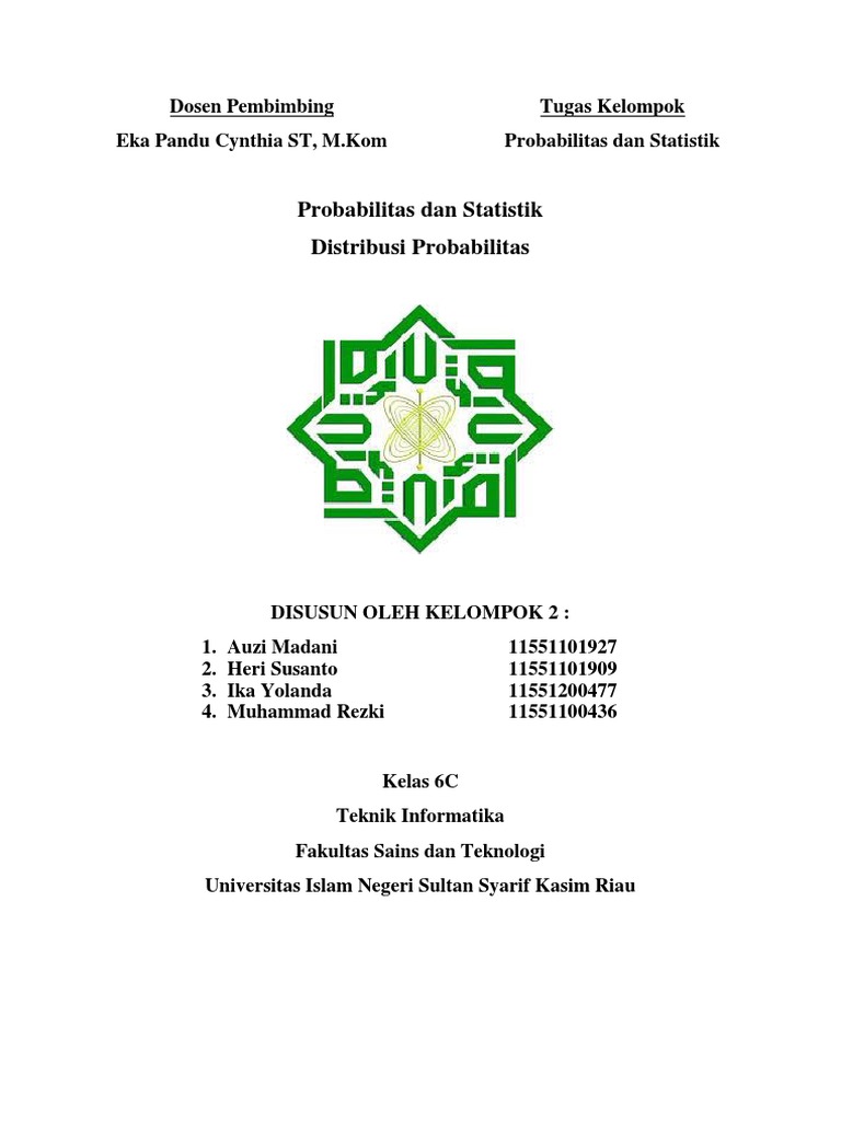 (Probstat) (6C) (Tugas 3 Kelompok 2) | PDF