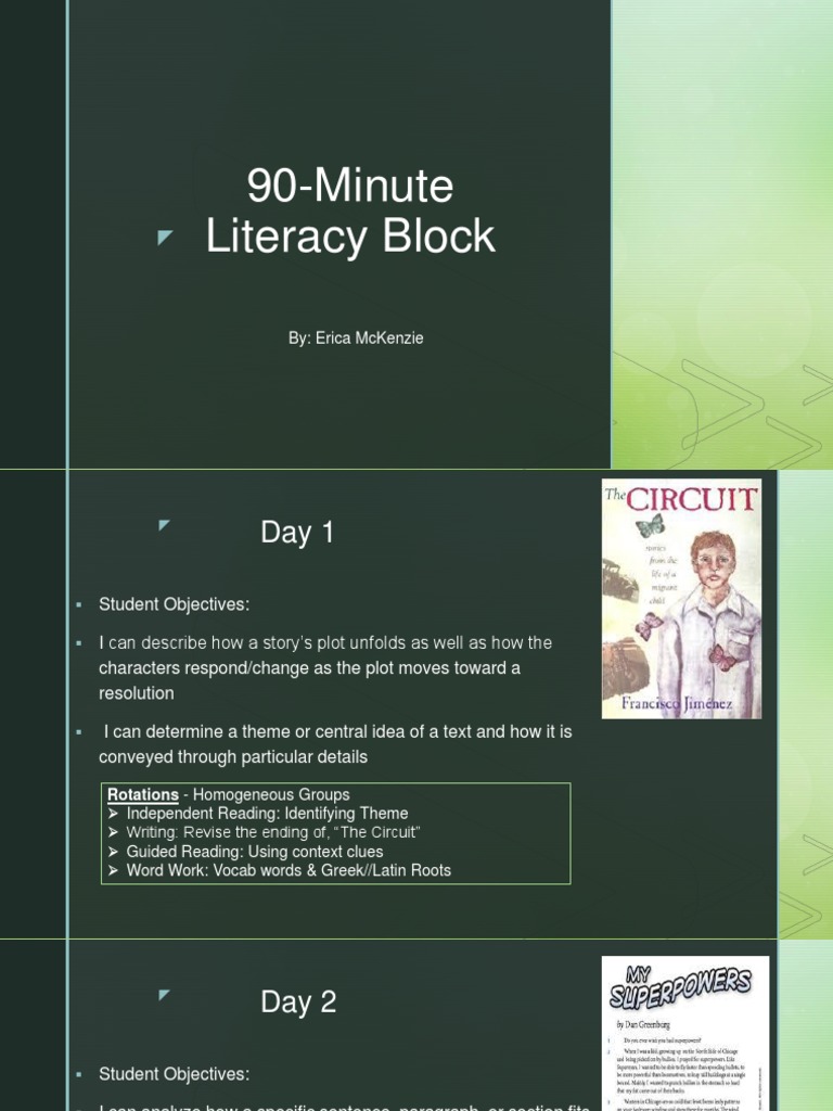 90-Minute Literacy Block: By: Erica Mckenzie | PDF | Narrative | Word