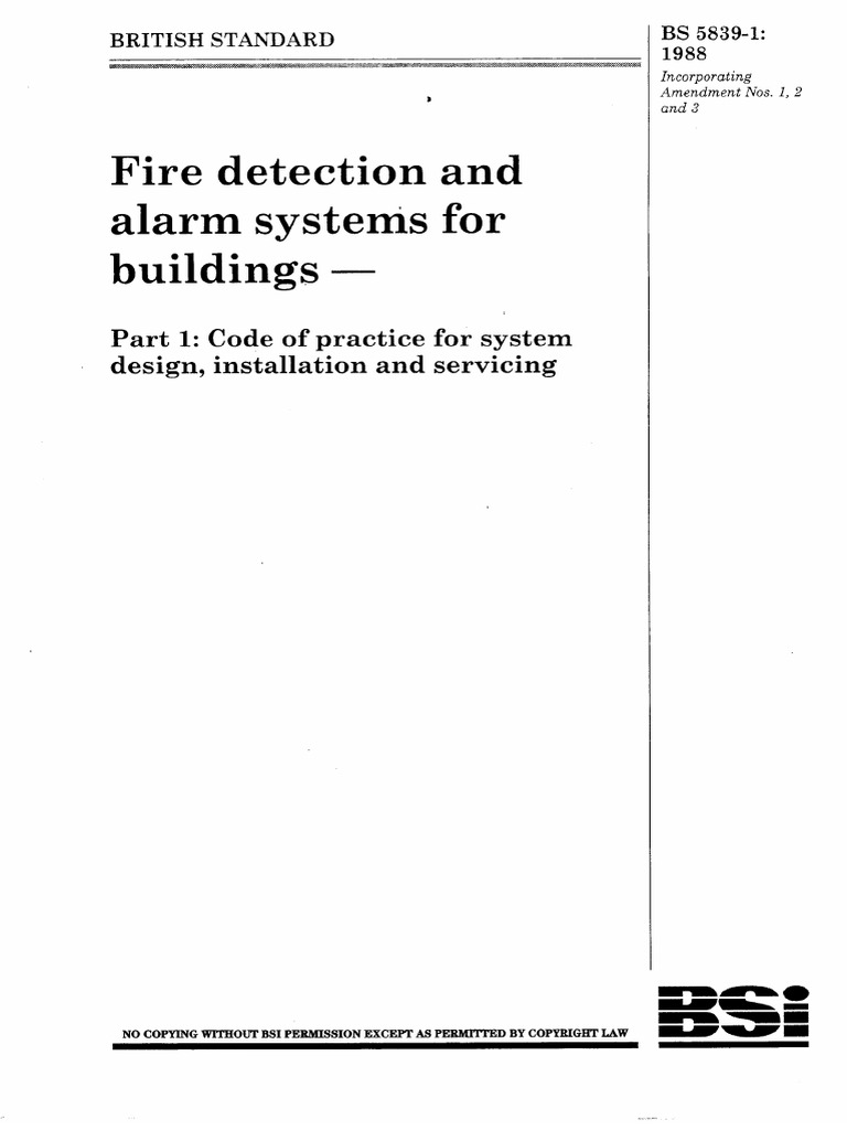 BS5839-1 (1988 + A3-1996) | PDF