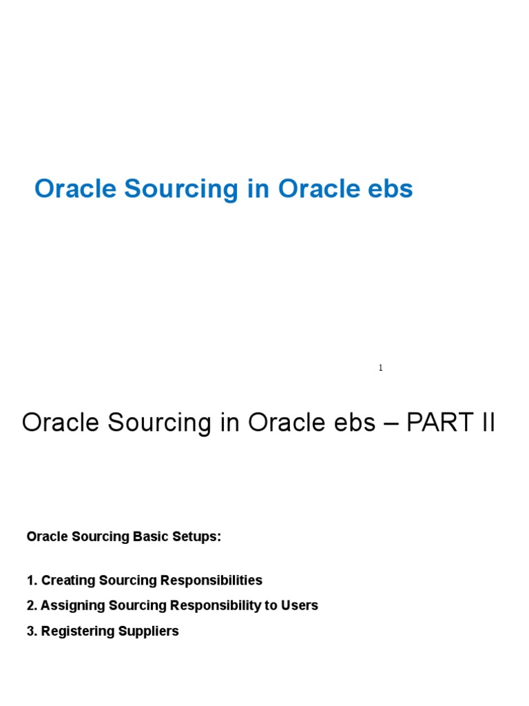 Oracle Sourcing in Oracle Ebs - PART II | PDF | User (Computing ...