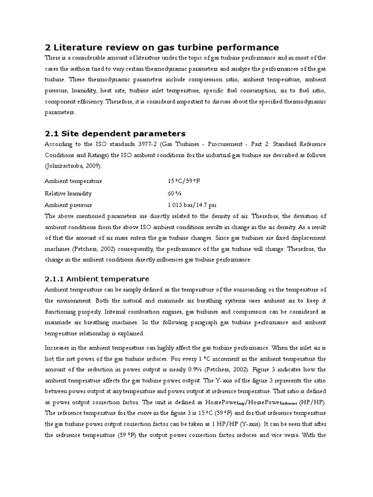 Gas Turbine Performance | PDF | Gas Turbine | Gases
