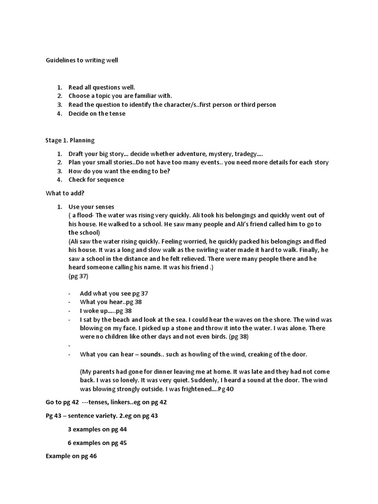 Guidelines To Writing Well | PDF