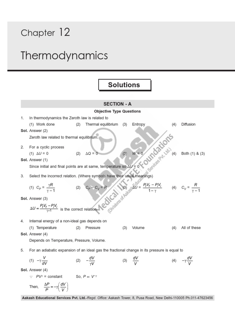 CLS Aipmt 17 18 XIII Phy Study Package 3 SET 1 Chapter 12 | PDF | Heat | Temperature