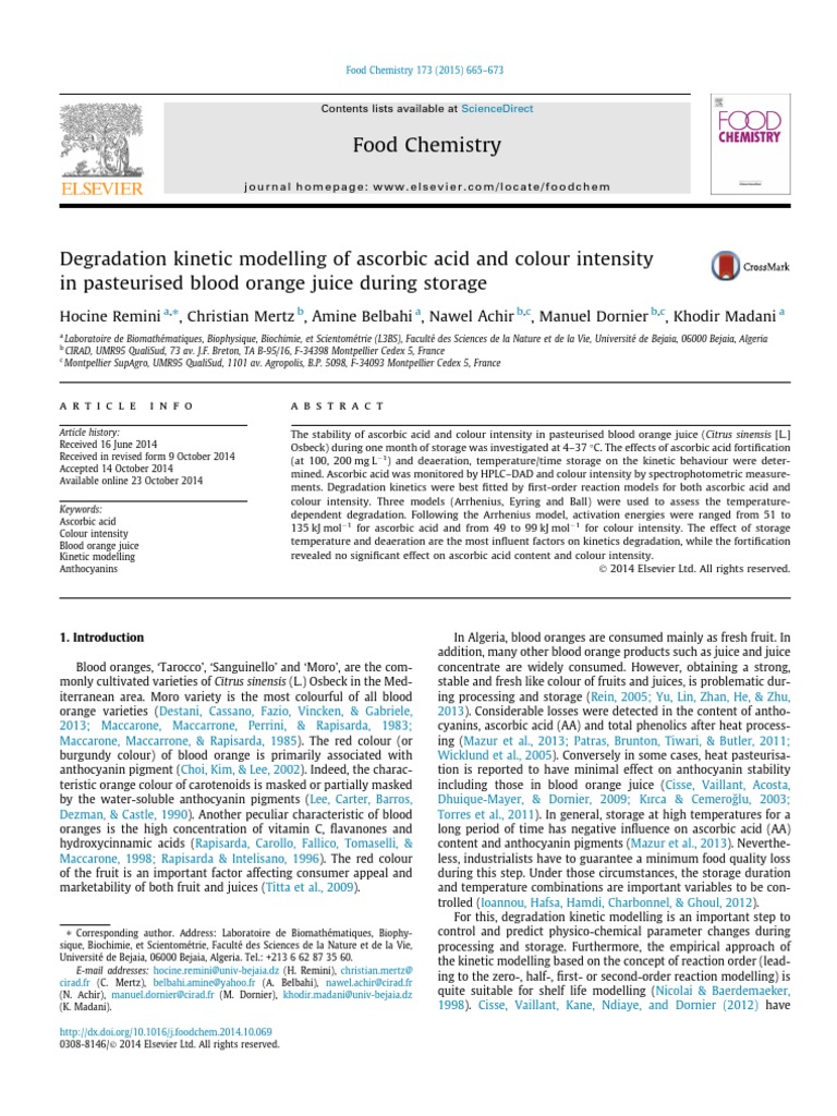Food Chemistry: Hocine Remini, Christian Mertz, Amine Belbahi, Nawel ...