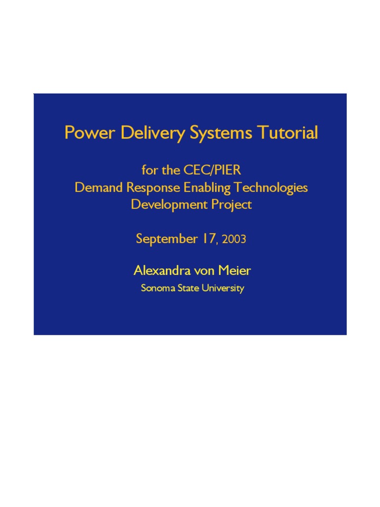 Power Delivery Systems Tutorial | PDF | Transformer | Electric Generator