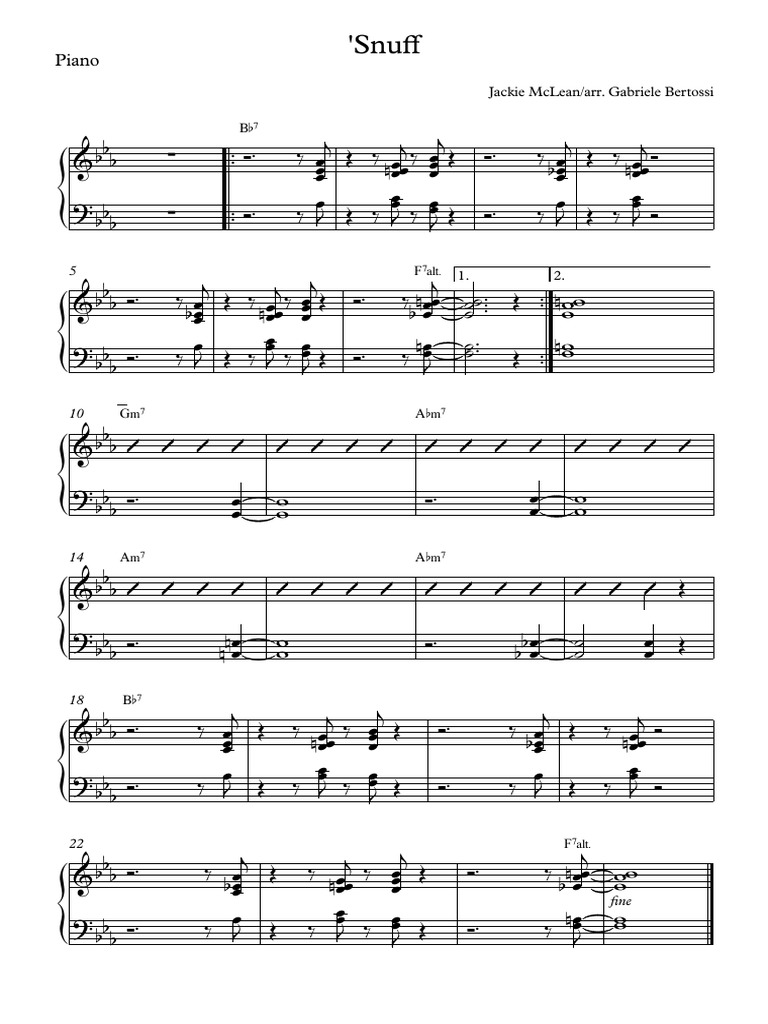 Snuff - Piano | PDF