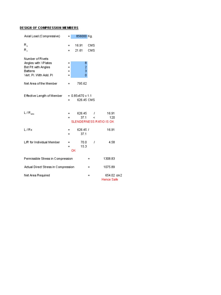 Compression Design Section2 | PDF | Bending | Strength Of Materials