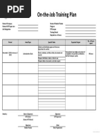 Ojt Training Plan Template | PDF | Cognition | Learning