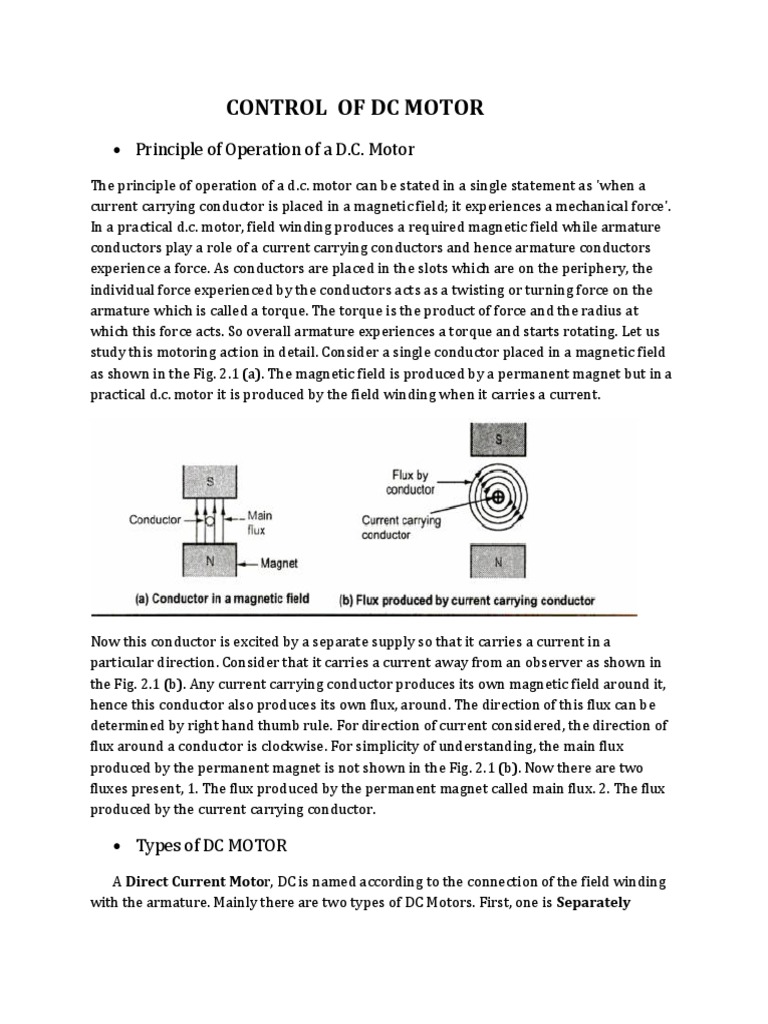 Control DC Motor Speed Using Field Flux | PDF | Electric Motor ...