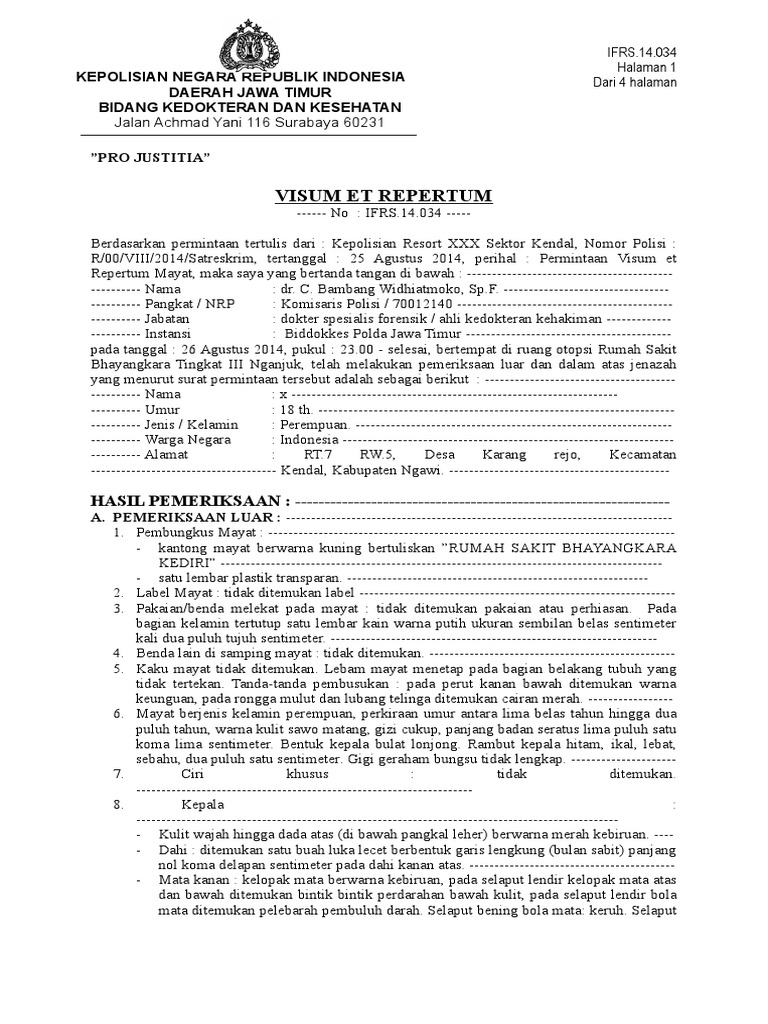 Contoh Visum Anak UHT | PDF