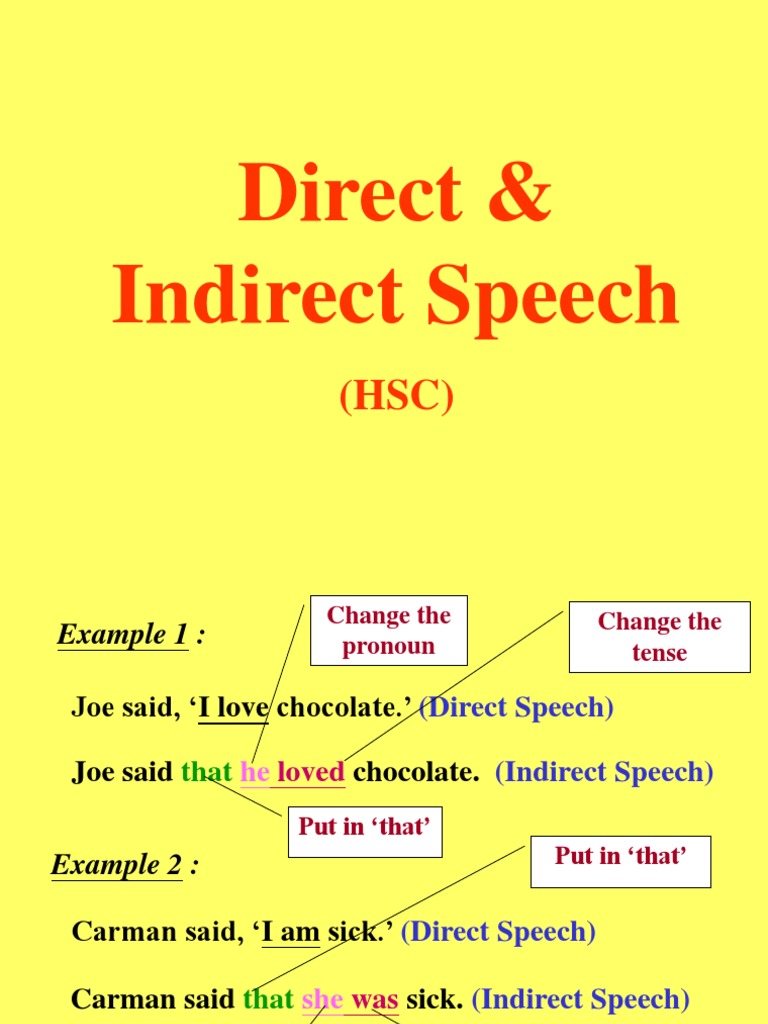 4 Direct Indrict Speech-1 | PDF | Style (Fiction) | Semantics