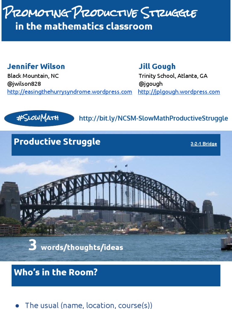 NCSM 2018 Productive Struggle | PDF | Teaching Mathematics | National ...
