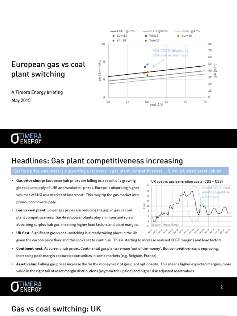 Timera Gas V Coal Switching 190515 | PDF | Natural Gas | Liquefied ...