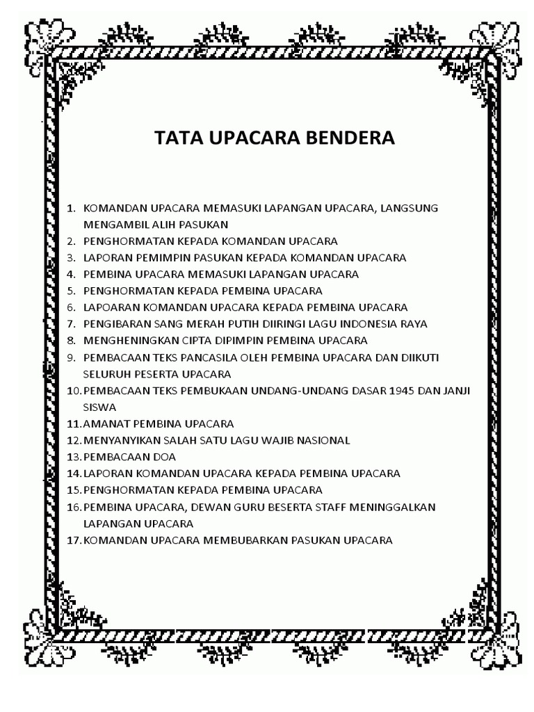 Tata Upacara Bendera | PDF