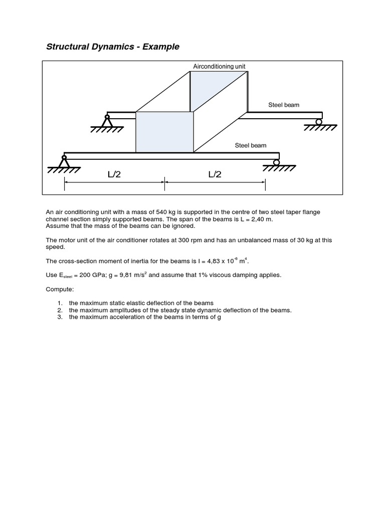 Structural Dynamics - Example | PDF | Beam (Structure) | Physics