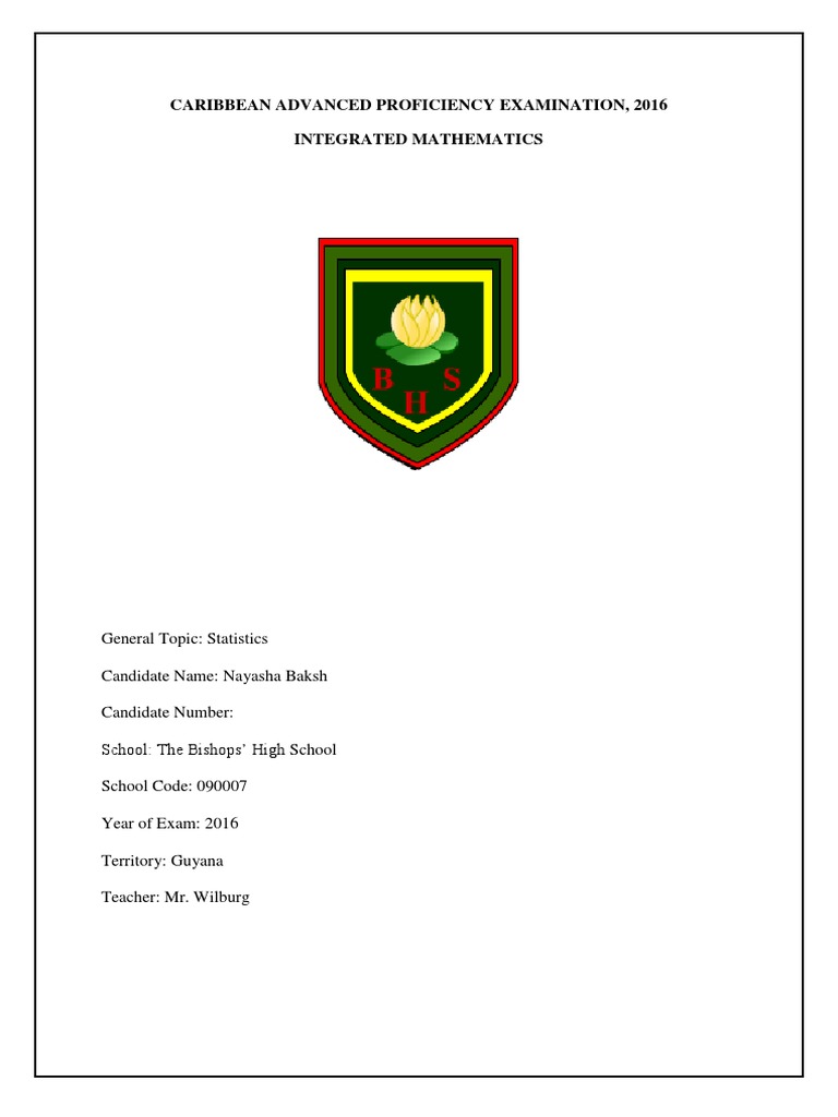 Integrated Mathematics IA 2 Probability Nayasha Baksh | PDF | Standard ...