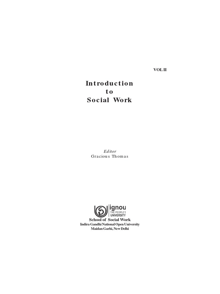 BSWE-001-Volume-II Introduction To Social Work | PDF | Family | Marriage BSWE-001-Volume-II Introduction To Social Work | PDF | Family | Marriage