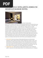 Istilah Penting di Dunia Perhotelan | PDF