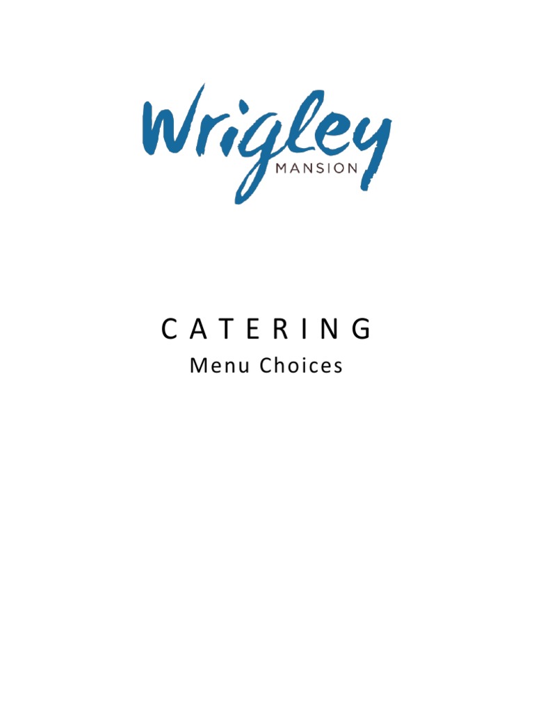 Catering Menu | PDF | Foods