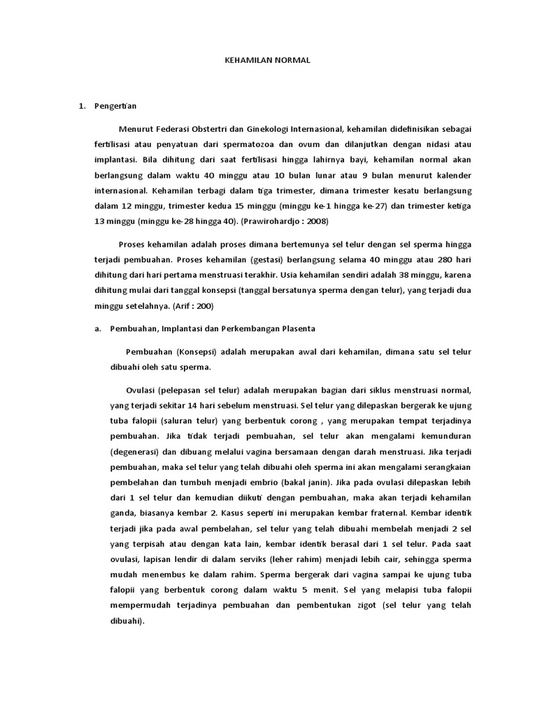 Kehamilan Normal | PDF