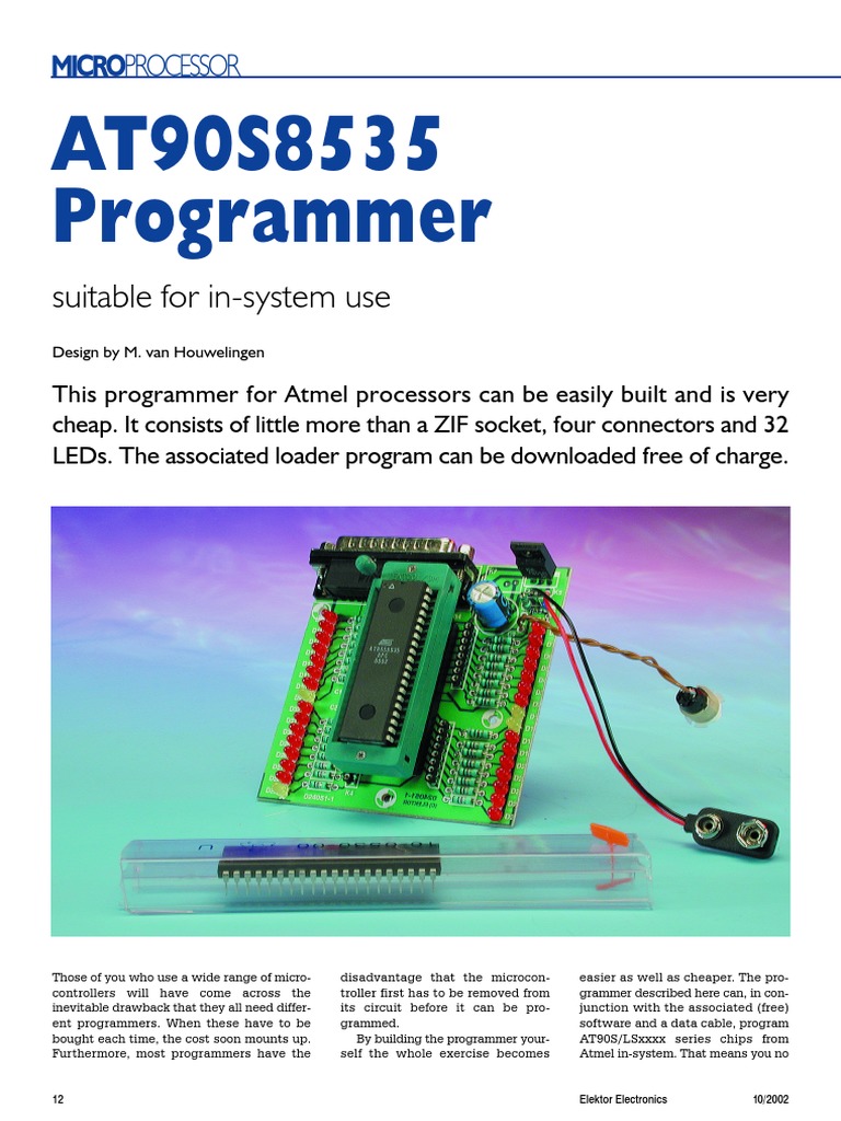 AT90S8535 Programmer: Suitable For In-System Use | PDF | Electronic ...